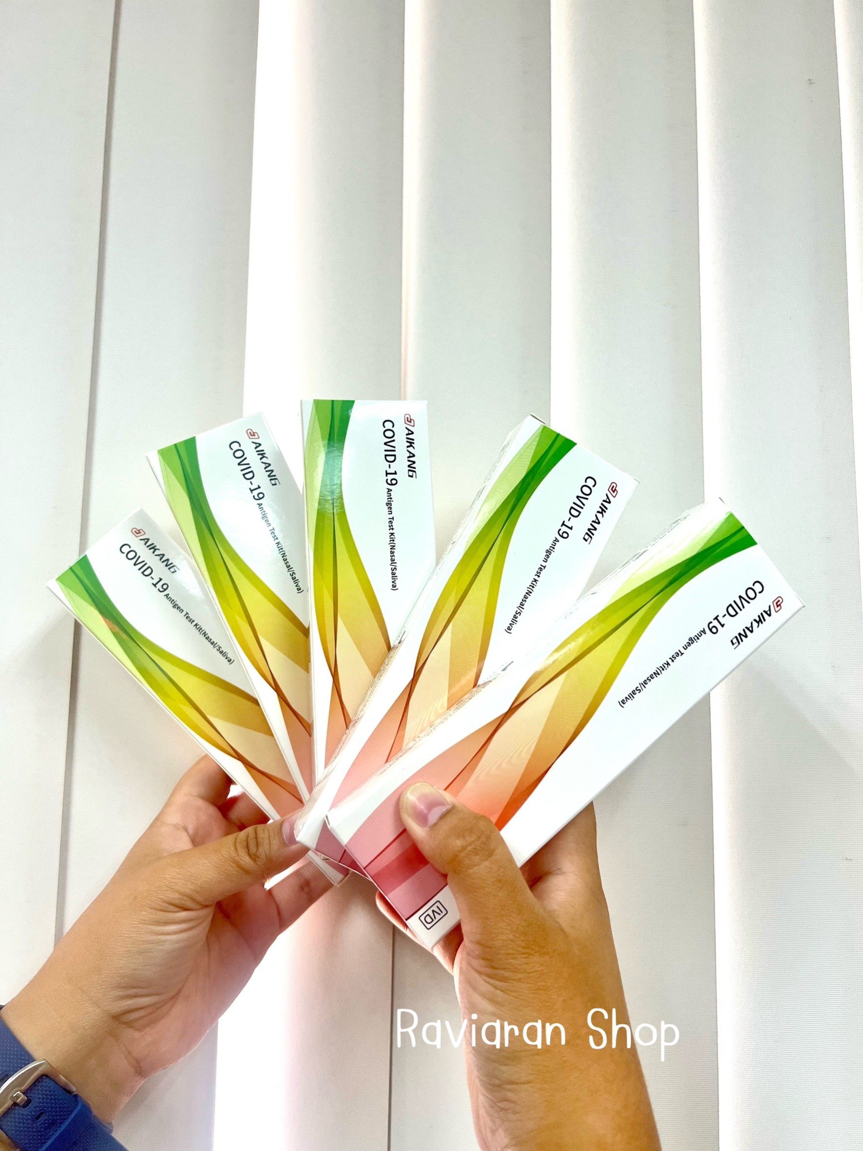 ชุดตรวจโควิด Aikang 2in1 (COVID-19 Antigen Test Kit) ตรวจทางจมูกหรือ ...