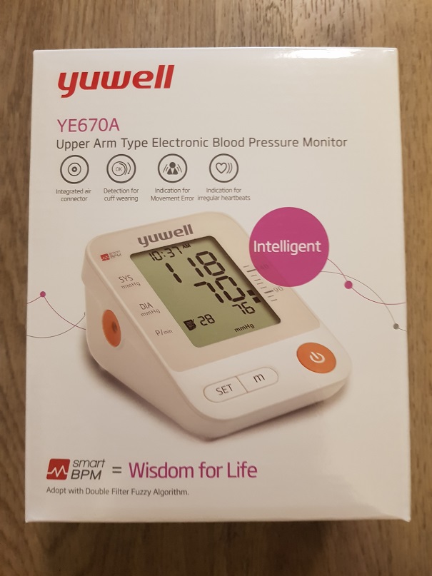 YUWELL เครื่องวัดความดัน รุ่น YE670A (ไม่มีเสียงพูด) พร้อม adapterกระเป๋าใส่เครื่อง(สำหรับแขน ...