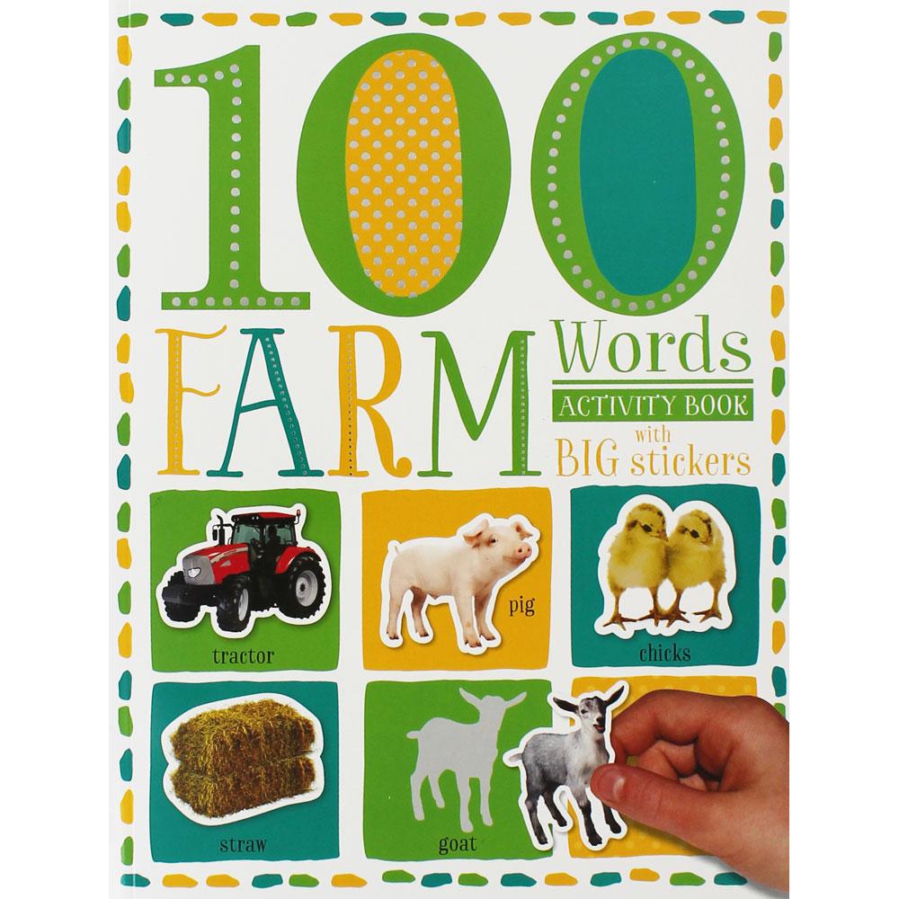 100 Farm Words Activity Book with Big Stickers (หนังสือกิจกรรมภาษา ...