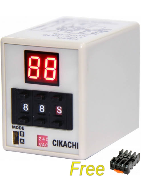 Timer ไทม์เมอร์ CIKACHI AH3D-DM แถม Socket - tptools - ThaiPick