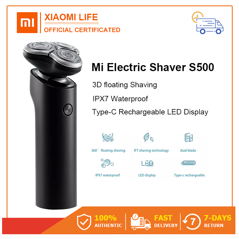Xiaomi Mi Electric Shaver S500 Men Washable Rechargeable Wireless 3D ...