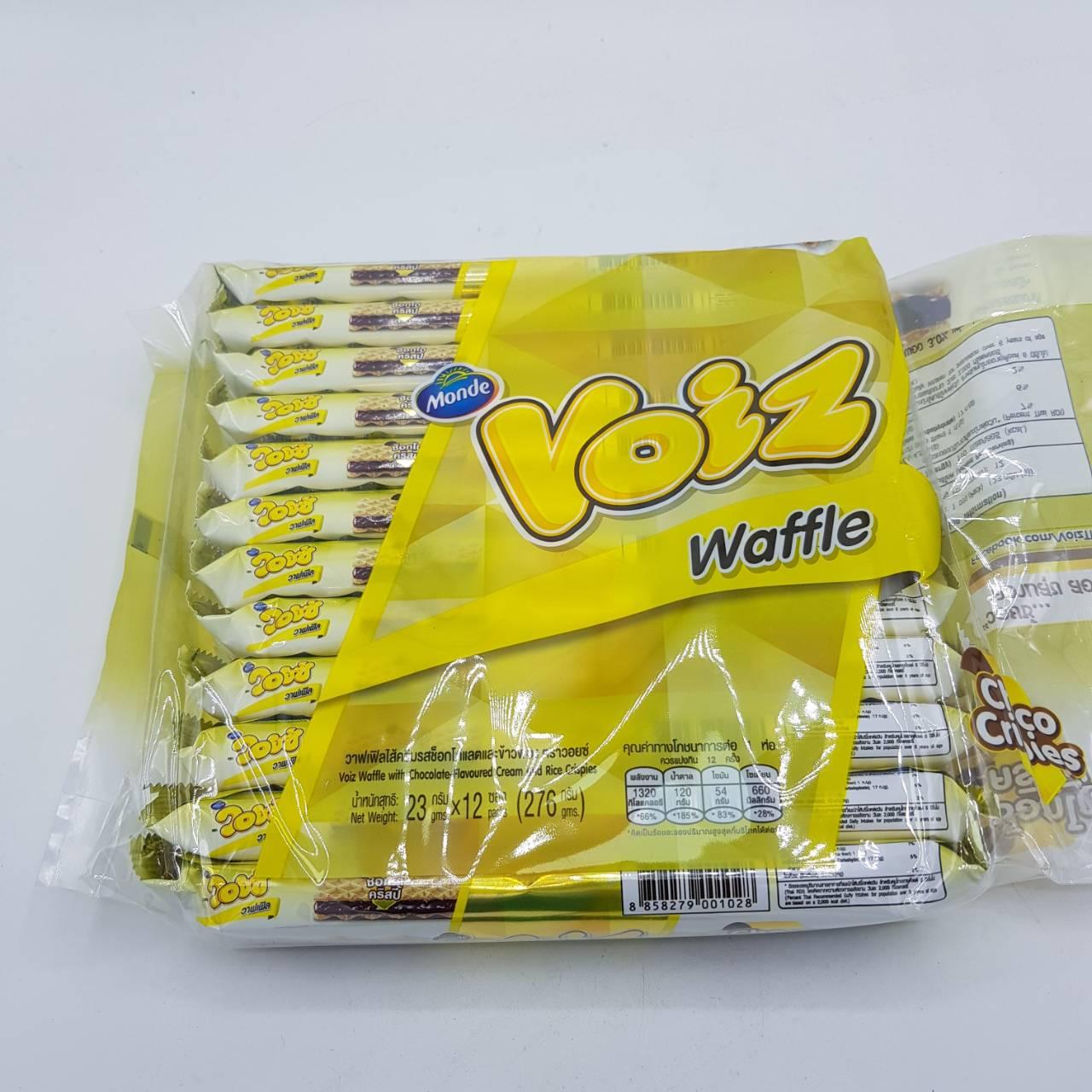 ขนมเวเฟอร์ช็อกโกแลตช็อกโกแลต ซองน้ำหนัก 276 กรัมขนม voiz waffle วาฟเฟิล 12 ชิ้น | Lazada.co.th