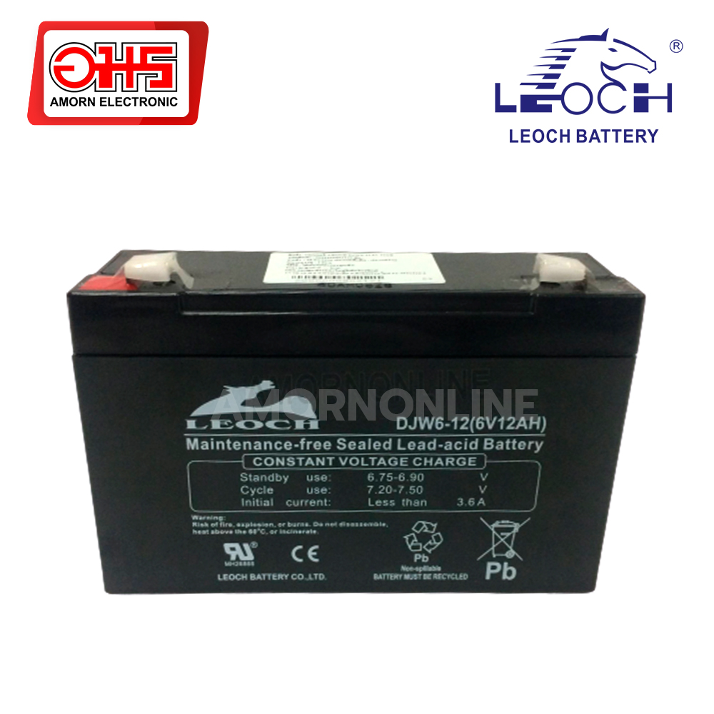 แบตเตอรี่ LEOCH DJW6-12 6V 12AH อมร อีเล็คโทรนิคส์ อมรออนไลน์ แบต ...