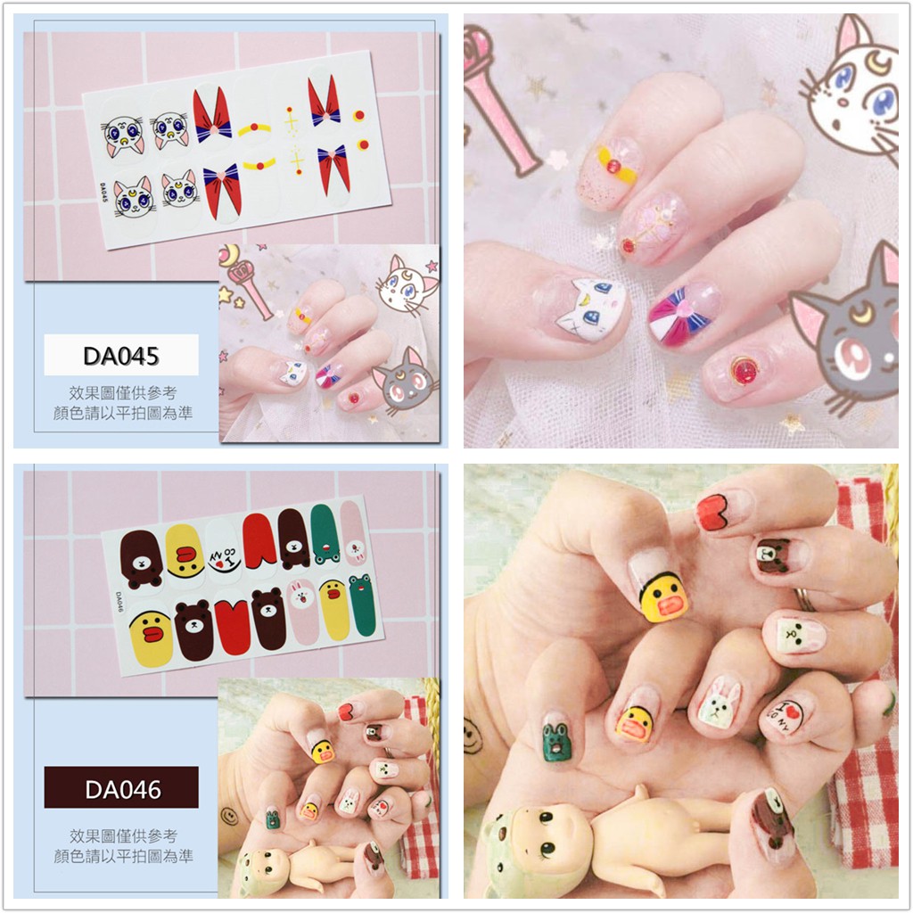 DA Nail sticker motif sticker kuku stiker kuku nail stiker glitter ...