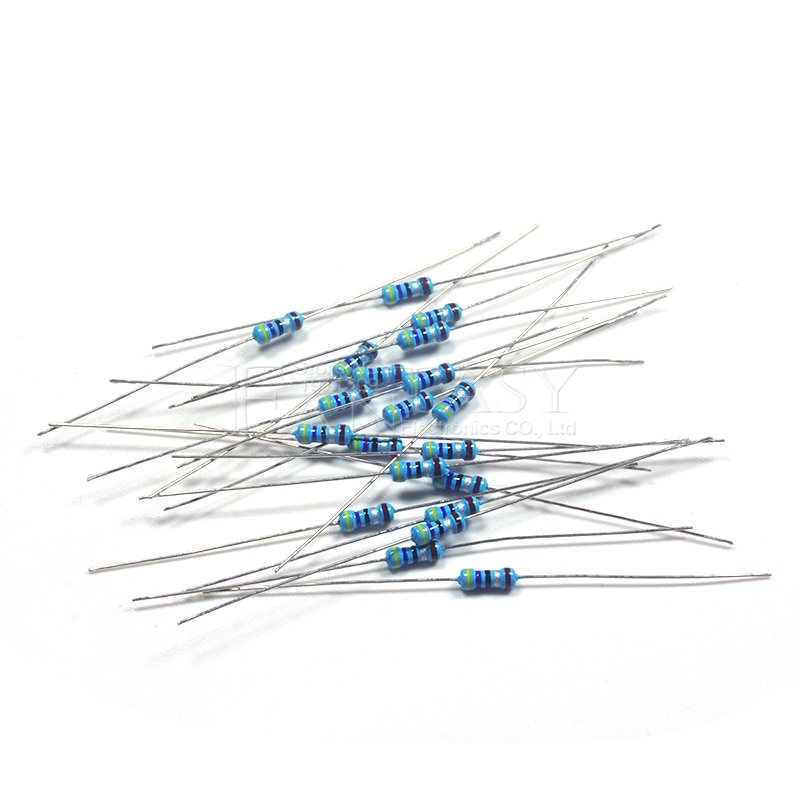 100pcs 1/4W Metal film resistor 51K-300K 51K 56K 62K 68K 75K 82K 91K ...