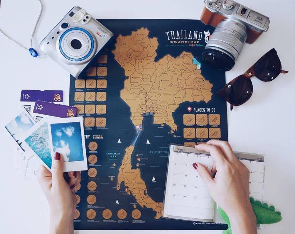แผนที่ขูดได้ ประเทศไทย Good Weather Scratch Map ดีไซน์น่ารัก คุณภาพ ...