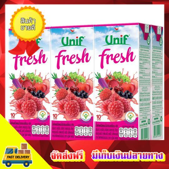 ลดทั้งร้าน (แพคx6) ยูนิฟเฟรชน้ำมิกซ์เบอร์รี่ 40180มล.แพ็ค6 UNIF FRESH40 ...