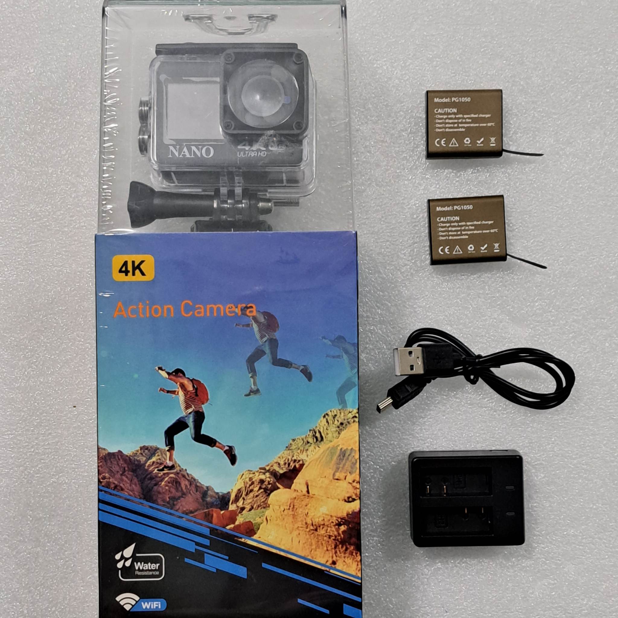 กล้องแอคชั่น 673ST4K 60FPS กันสั่น Dual Screen Action Camera จอสัมผัส ...