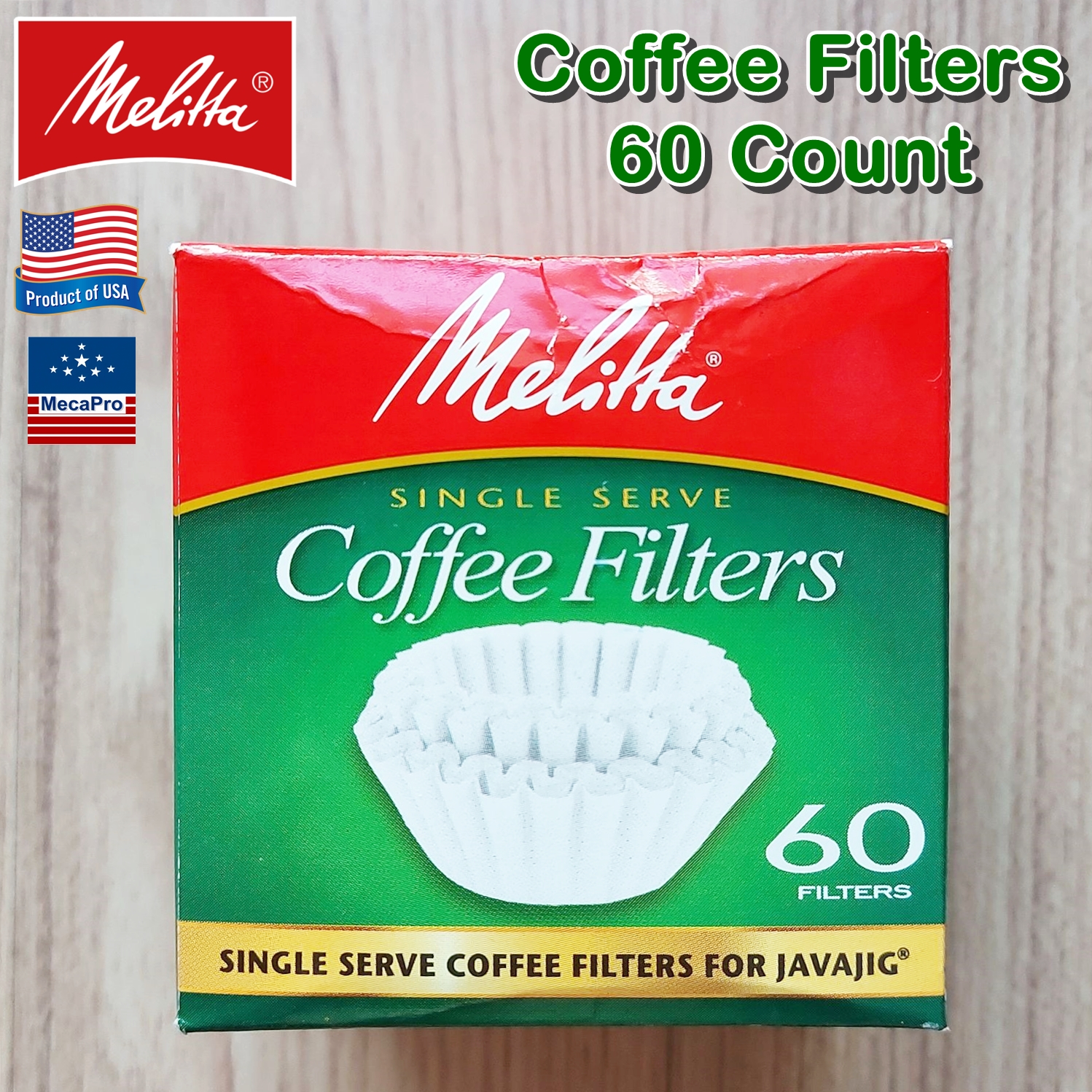 Melitta® Coffee Filters 60 Count แผ่นกรองกาแฟ แบบกระดาษ - MecaPro ...