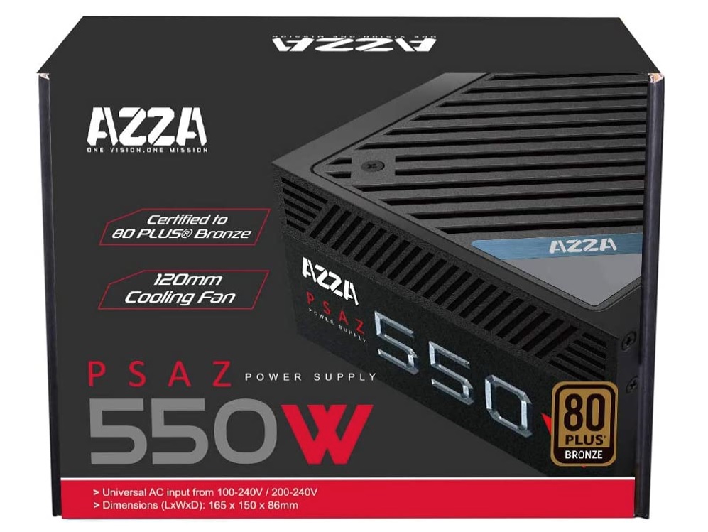 POWER SUPPLY AZZA PSAZ 550W 80+ BRONZE (รับประกัน2ปี) | Lazada.co.th