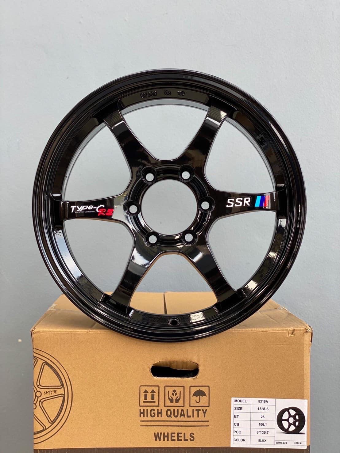 ล้อแม็กใหม่ - SSR - งาน KAYS - สีดำ - ขอบ 18 หน้ากว้าง 8.5 x 8.5 x 6รู ...