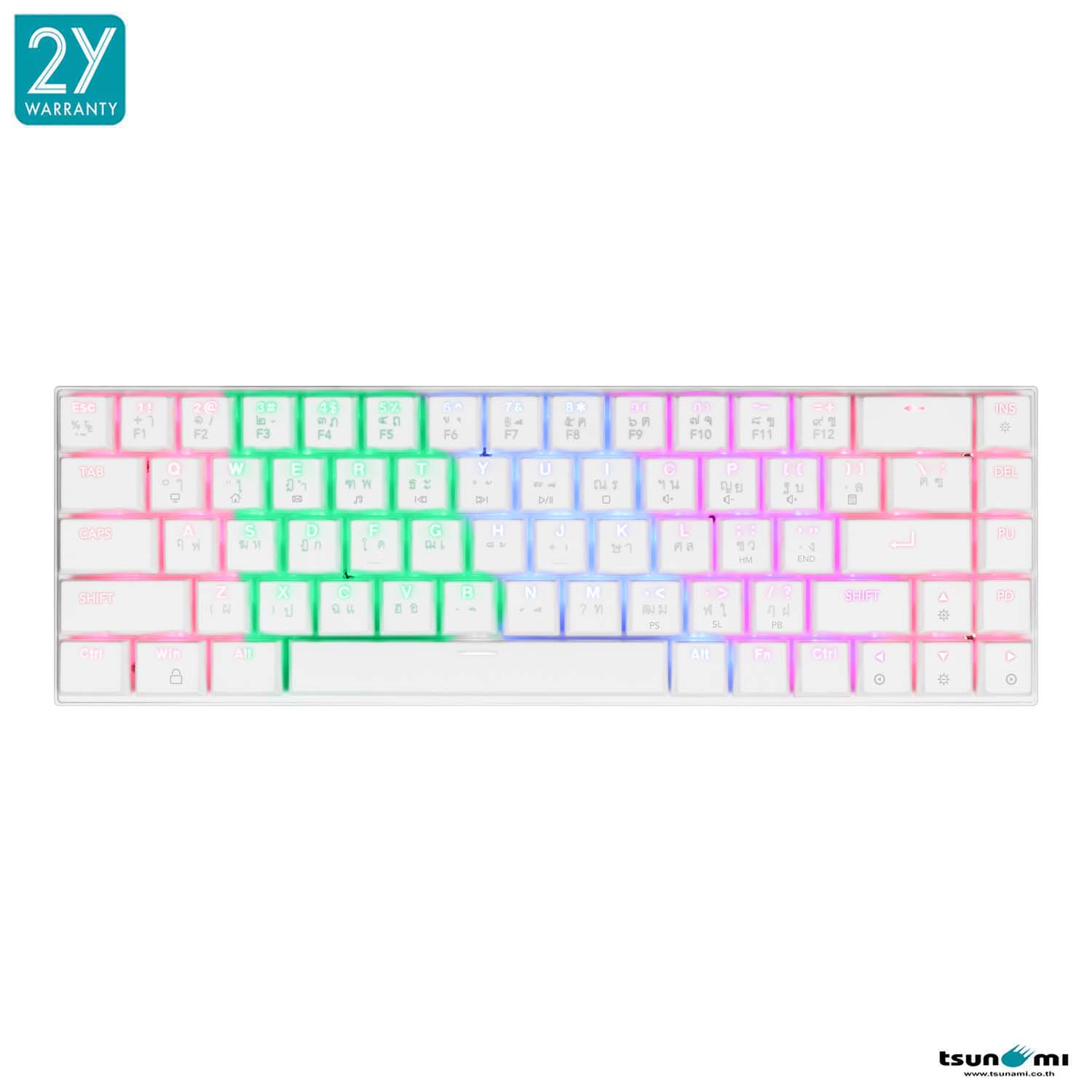 TSUNAMI MK-68 MAX PRO คีย์บอร์ด60 68keys OUTEMU Switch TKL Mechanical ...