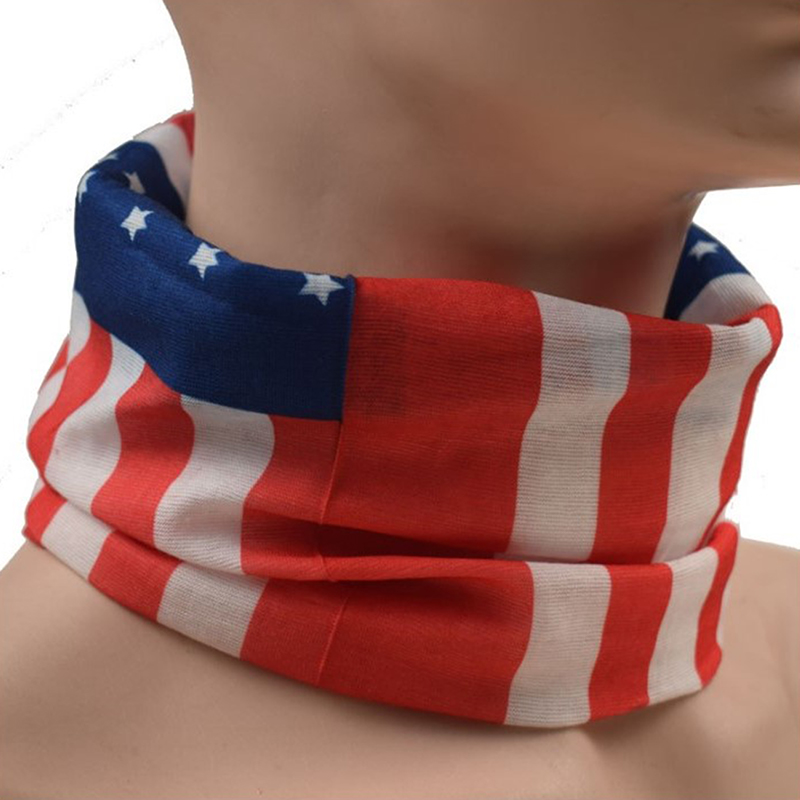 HONG American Flag Face Mask Seamless Neck Gaiter Shield Scarf For ...