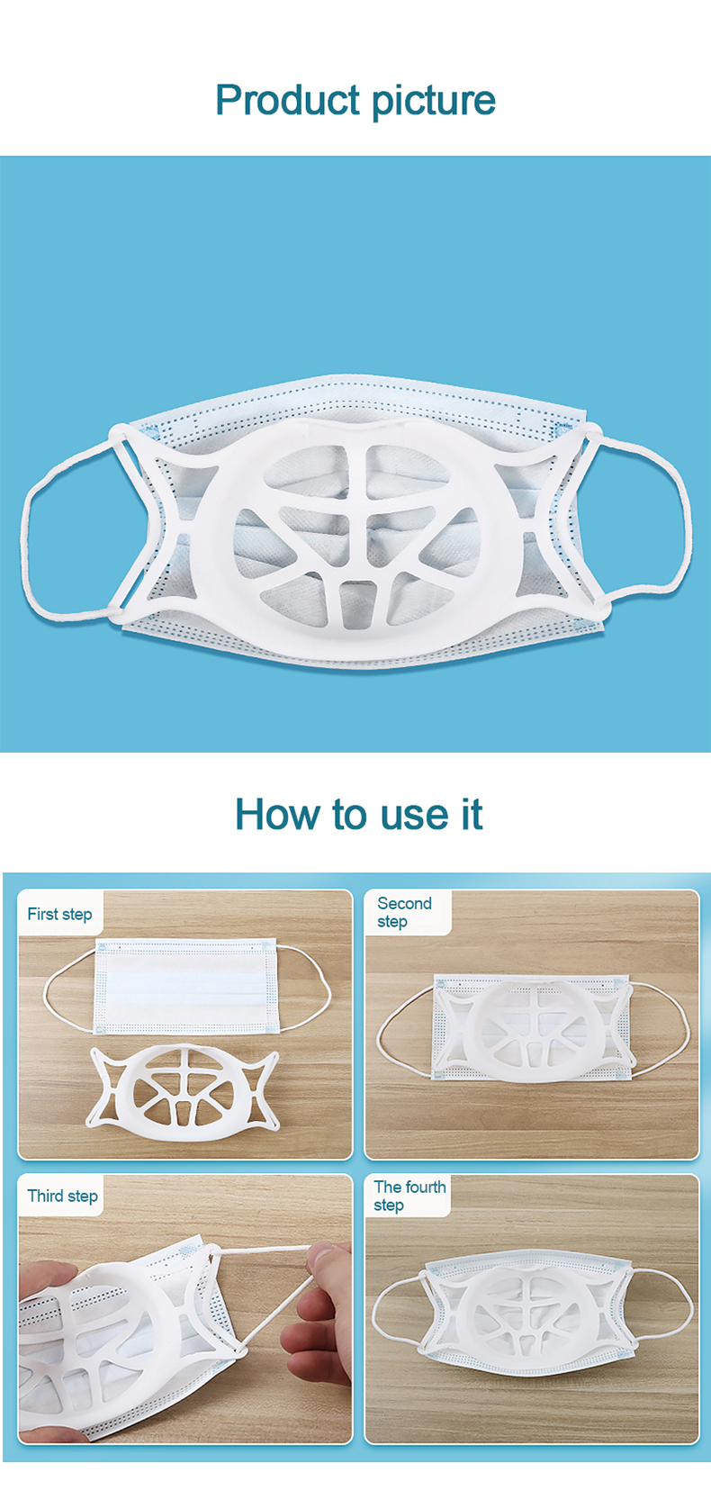 HOME+ ฐานรองหน้ากากแบบมีหูคล้องรุ่นอัพเกรด!! ฐานรองแมส ซิลิโคนนิ่มรอง ...