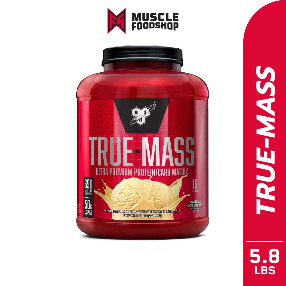ส่งฟรี BSN True Mass Gainer ขนาด 5.82 lb มี 2 รสชาติ เวย์โปรตีน ...