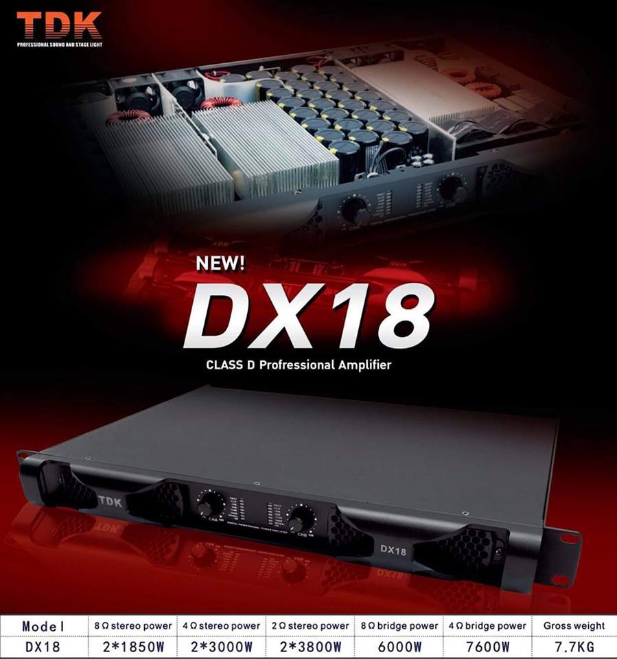 TDK-DX18 เพาเวอร์แอมป์ 1U / เพาเวอร์แอมป์สวิชชิ่ง - Ranart Shop - ThaiPick