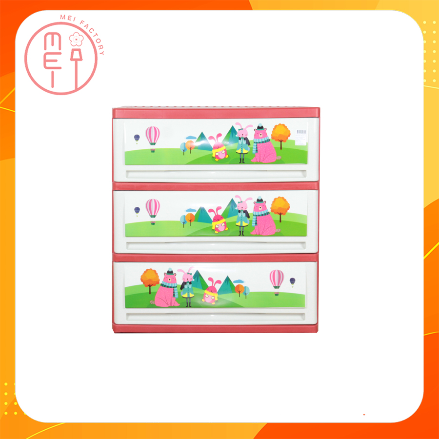 JAMBO 3ชั้น ตู้ลิ้นชักSUMO ตู้ลิ้นชักพลาสติกมีลาย ประกอบแล้วพร้อมใช้งาน ...