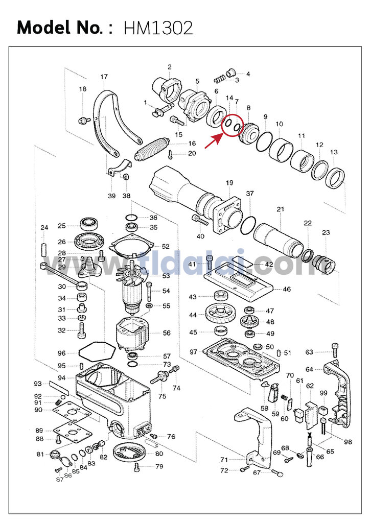 โอริง (แท้) ปากจับดอก สกัด Makita มากีต้า รุ่น HM1302 7 14 HM1305 ...