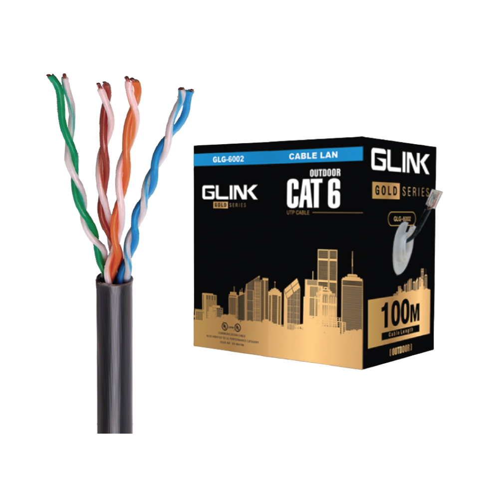 สายแลนCAT6ภายนอก OUTDOOR UTP LAN CABLE CAT6 100เมตร GLink รหัสGLG-6002 | Lazada.co.th