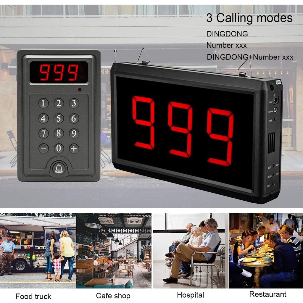Daytech Wireless Calling System ระบบเรียกคิว แบบไร้สาย สําหรับร้านอาหาร เครื่องเรียกคิว แบบไร้ ...