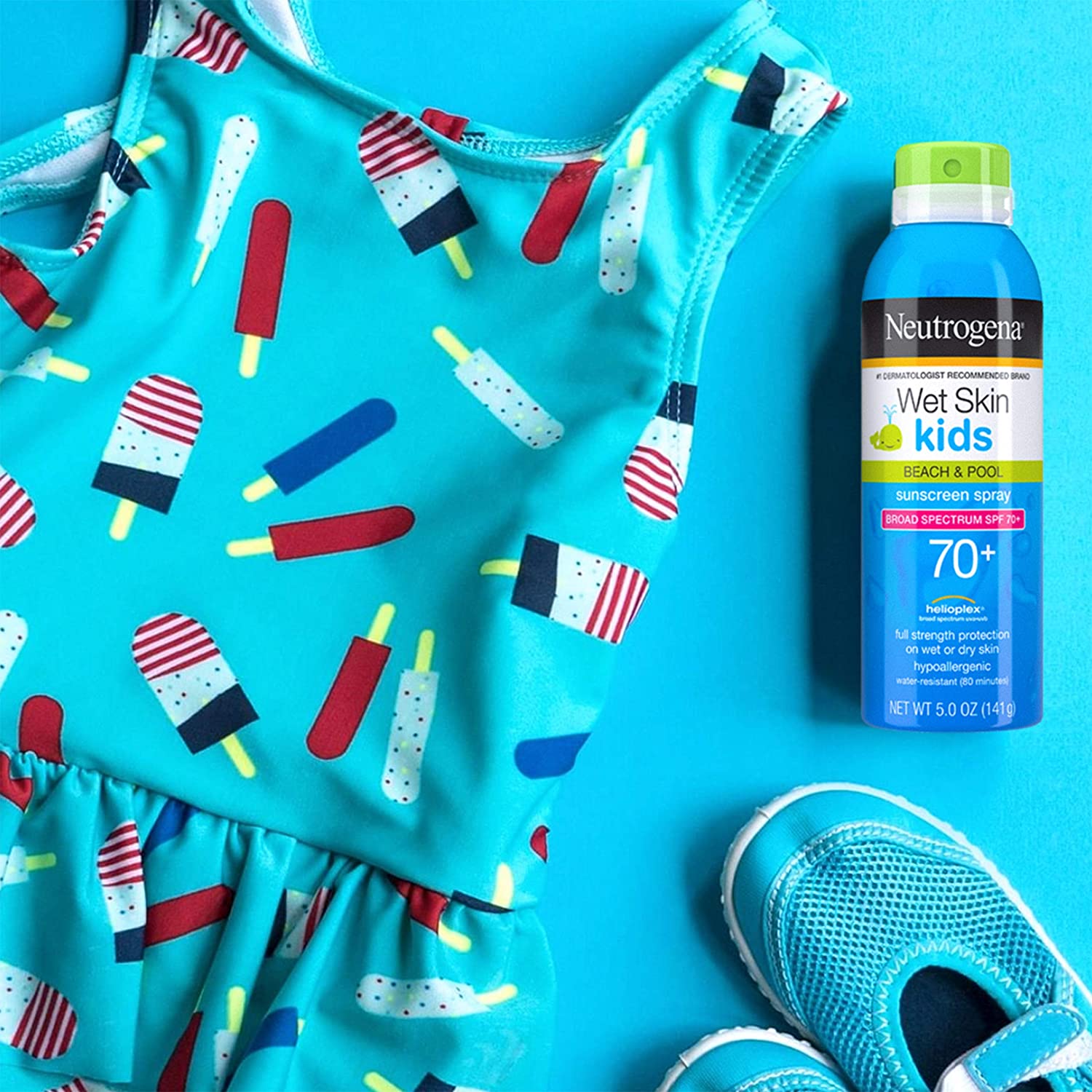 Neutrogena Wet Skin Kids Sunscreen Spray SPF 70 สเปรย์กันแดดสำหรับเด็ก ...