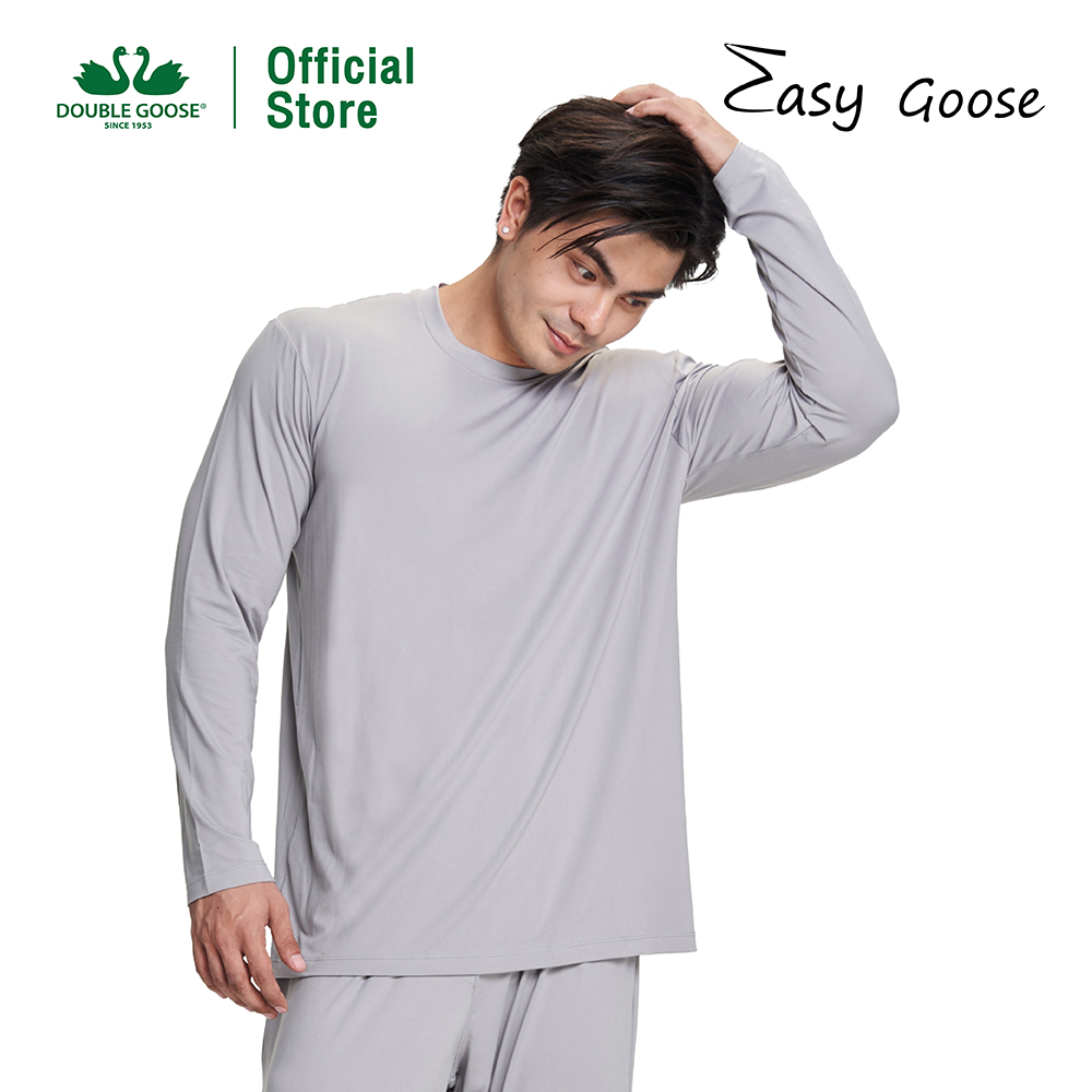 ห่านคู่ เสื้อยืดคอกลม แขนยาว รุ่น Easy Goose | Lazada.co.th