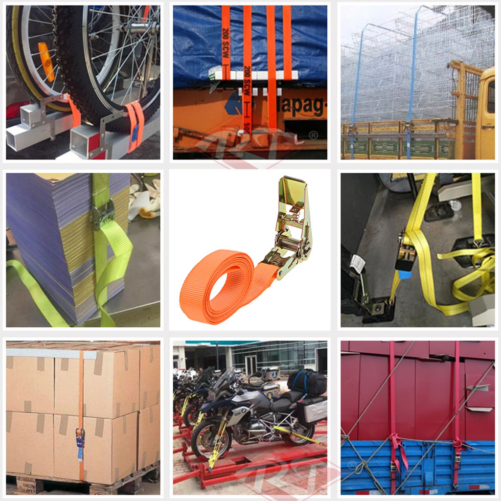 Porable Heavy Duty Tie Down Cargo Strap Luggage Lashing Strong Ratchet ...