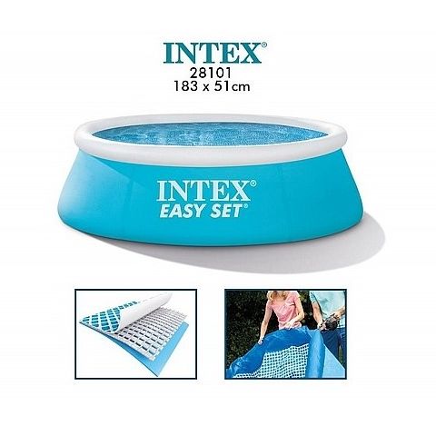 Intex 28101 สระอีซี่เซ็ต 6 ฟุต รุ่น 28101 (สีฟ้า) ขนาด 183 x 51 ซม. สระ ...