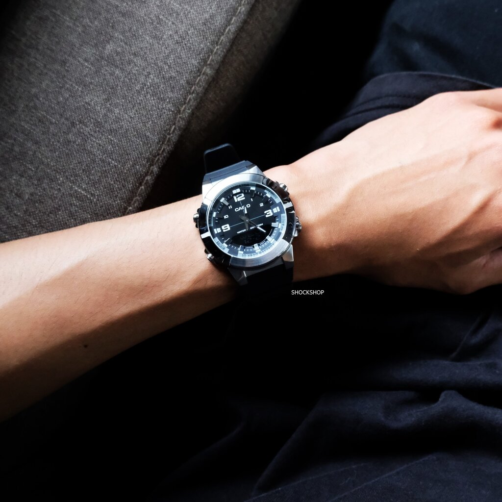 นาฬิกาผู้ชาย แบตเตอรี่10ปี Casio AMW-870-1A ของแท้ | Lazada.co.th