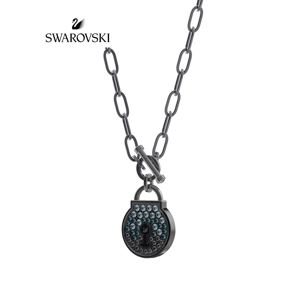2021 New Swarovski Genuine TOGETHERNESS necklace gift blue heart-shaped ...
