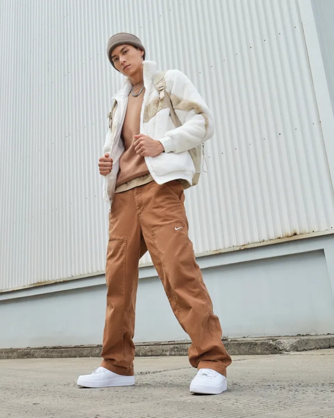 (Pre-order) Nike Big Swoosh Faux Fur Jacket (FB7664) | Lazada.co.th