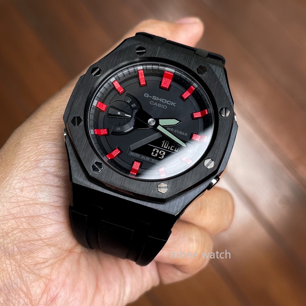G-Shock Custom AP Style Red Dial Black Rubber Gen3 ของแท้ รับประกัน 1 ...