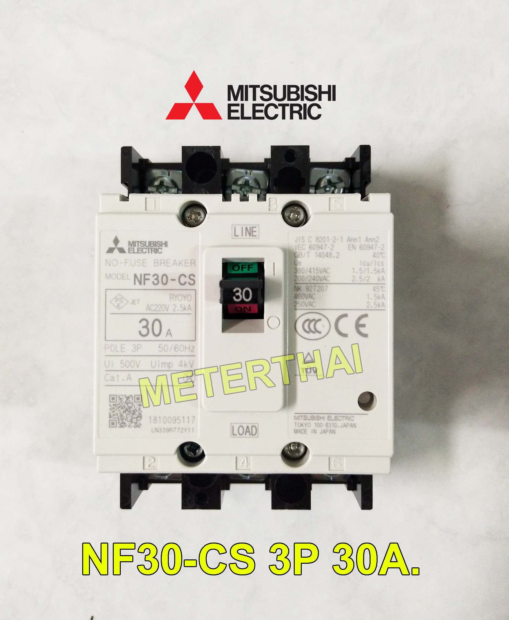 MITSUBISHI MCCB NF30-CS 3P 30A เบรคเกอร์มิตซูบิชิแท้ | Lazada.co.th