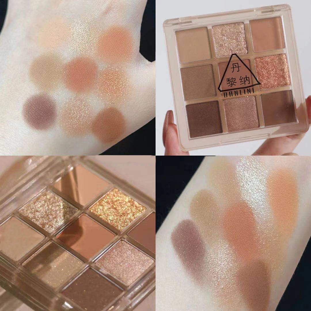 Eye shadow palette milk tea color, nude color, earth tone color, nine ...