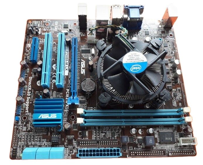 MAINBOARD CPU Intel i5-750 ASUS P7H55-M LX Desktop Motherboard P55 ...