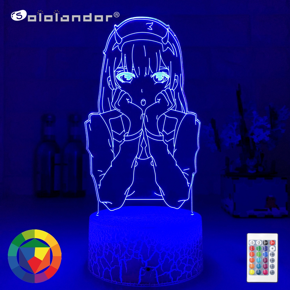 New Led Night Light Zero Two Figure Table 3d Lamp for Bed Room Decor ...