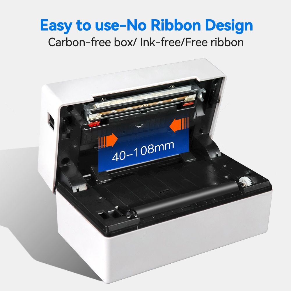 SuayMall 110mm 4x6 เครื่องพิมพ์ฉลากสินค้า Bluetooth Printer บาโค้ด ใบปะ ...