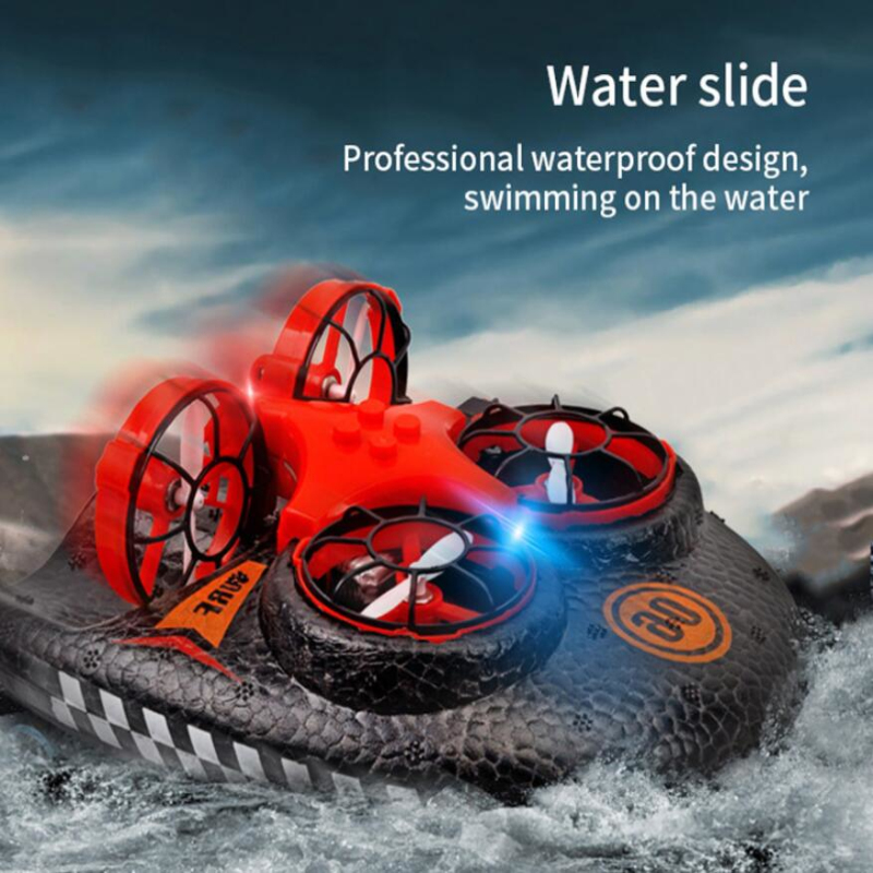 Water Land Air 3 ถึง 1 รีโมทคอนโทรลมัลติฟังก์ชั่น Hovercraft Drone 2.4G ...