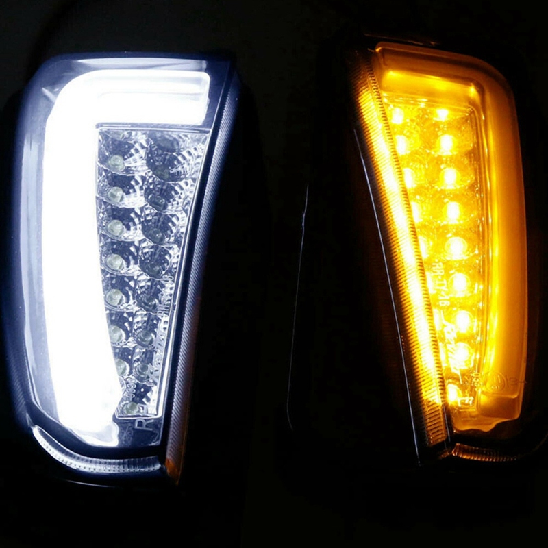 Car Smoked Switchback Amber LED Front Turn Signal Lamp White DRL ...