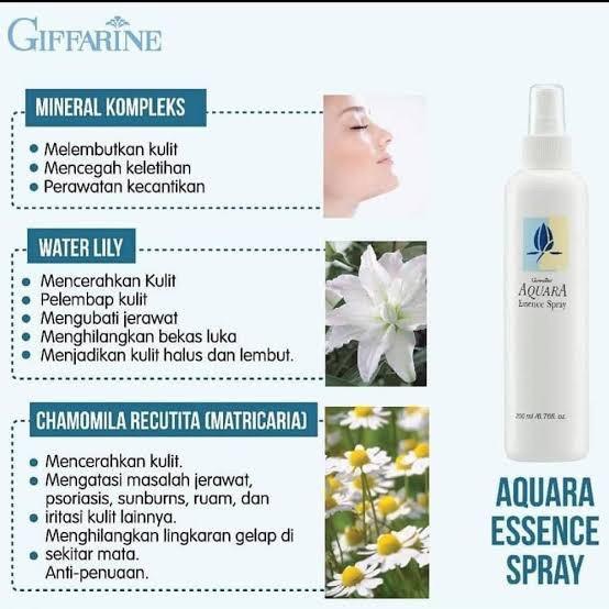 สเปรย์น้ำแร่ อควาร่า กิฟฟารีน Aquara Essence Spray ผสมสารสกัดจากดอกบัว บำรุงผิวหน้าอย่างล้ำลึก ...