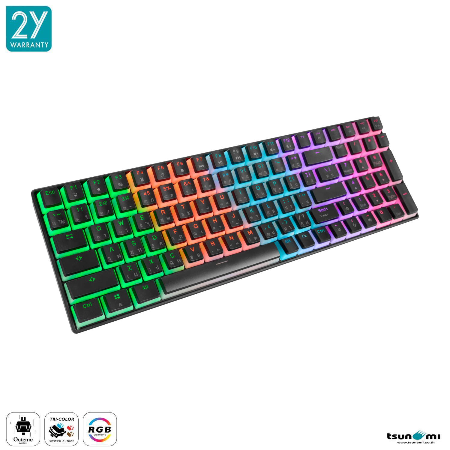 Tsunami MK-100 Outemu Switch คีย์บอร์ดแมคคา คีย์แคปพุดดิ้งจากโรงงาน ...