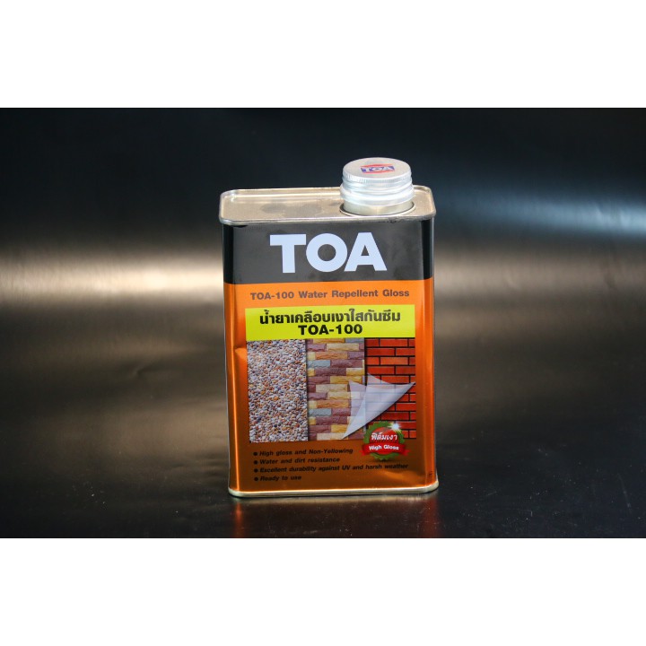 Toa A-100 เคลือบใสกันซึม น้ำยาเคลือบปูนเปลือย เคลือบหินกาบ ขนาด 0.946 ...