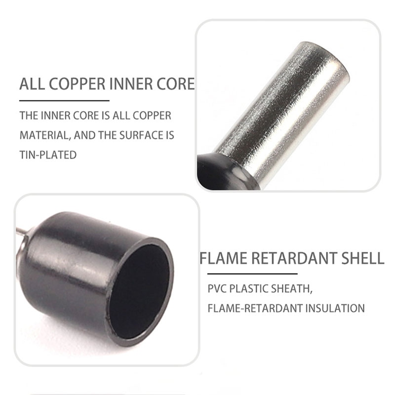 Boxed Ve Series Insulated Terminal Block Cord End Crimping Sleeve ...