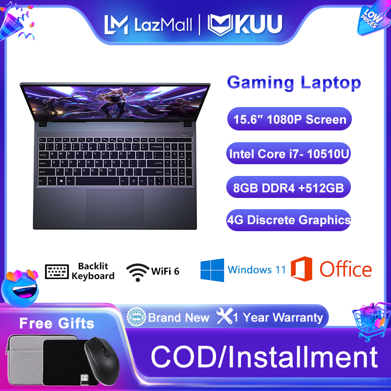 KUU 15.6 นิ้ว 10th Gen Intel Core i7-10510U Windows 11 แล็ปท็อปสำหรับ ...