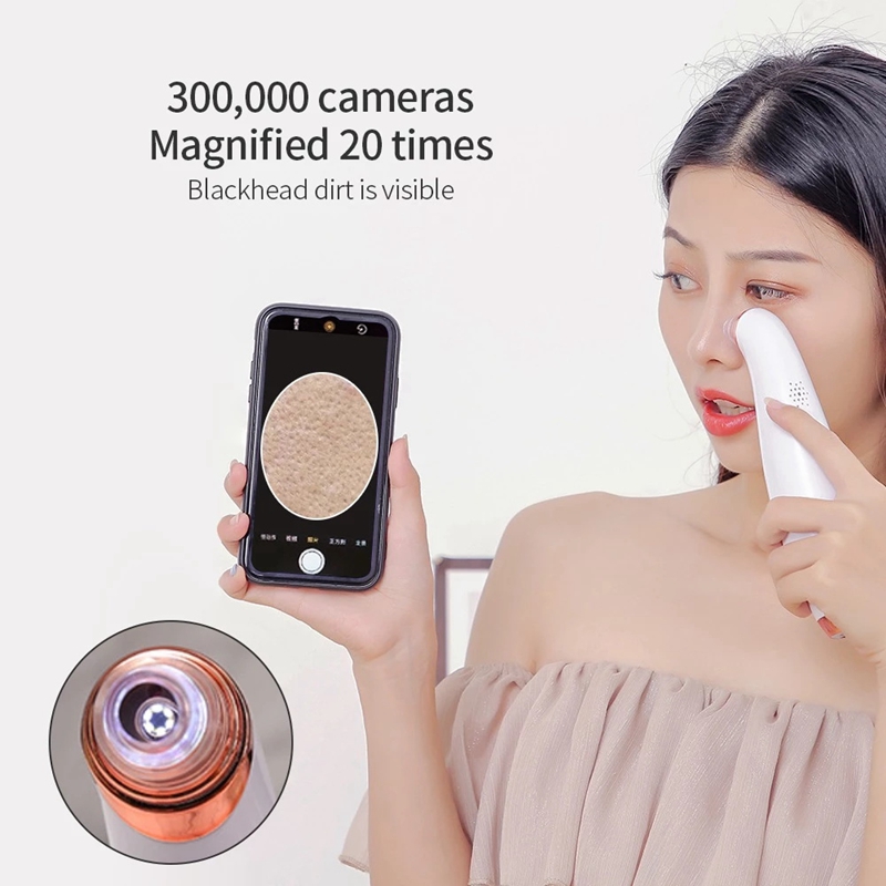 Blackhead Remover Pore Vacuum, WiFi Visible Facial Pore Cleaner Pimple ...