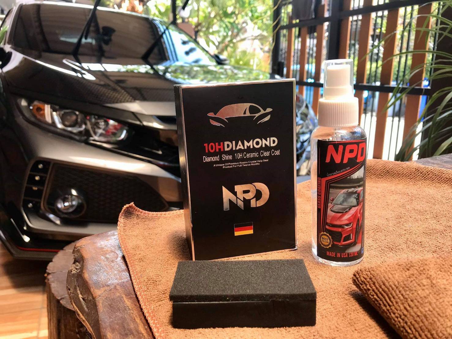 น้ำยาเคลือบแก้วเซรามิคแท้ NPD 10H DIAMOND เคลือบแก้วแท้ Ceramic Coating ...