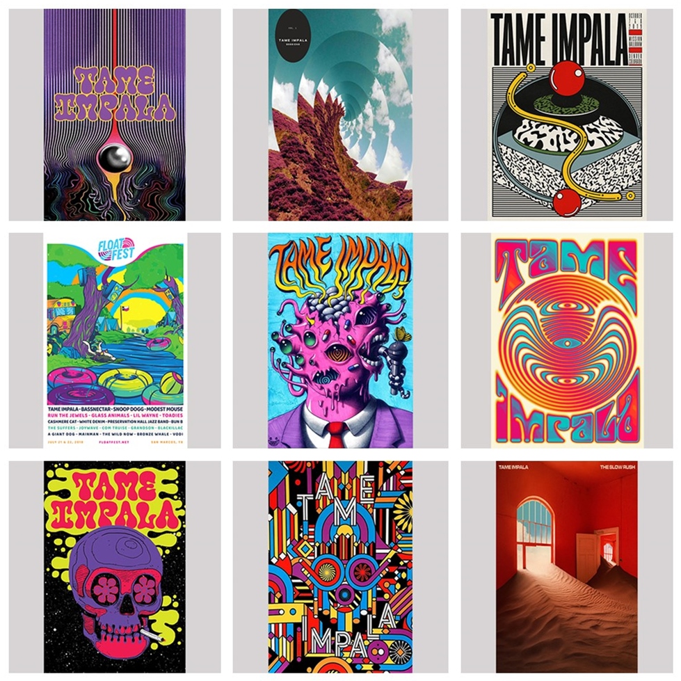 Fashion New Tame Impala Psychedelic Poster And Prints Rock Music Band ...