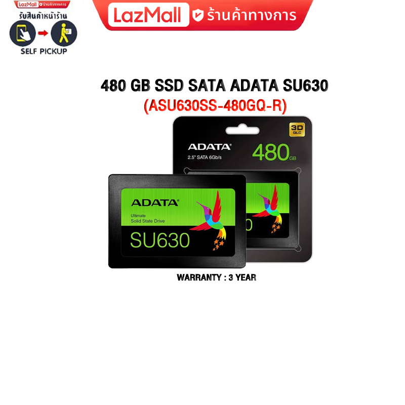 480 GB SSD SATA ADATA SU630 (ASU630SS-480GQ-R)ประกัน3 Y - NOTEBOOK ...