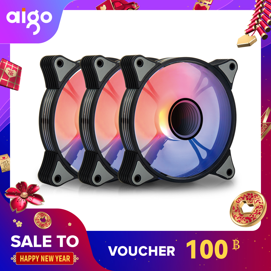 Aigo AR12PRO 120mm Rgb Case Fan 4pin PWM 3 Pin 5V Argb Cooling Fans ...