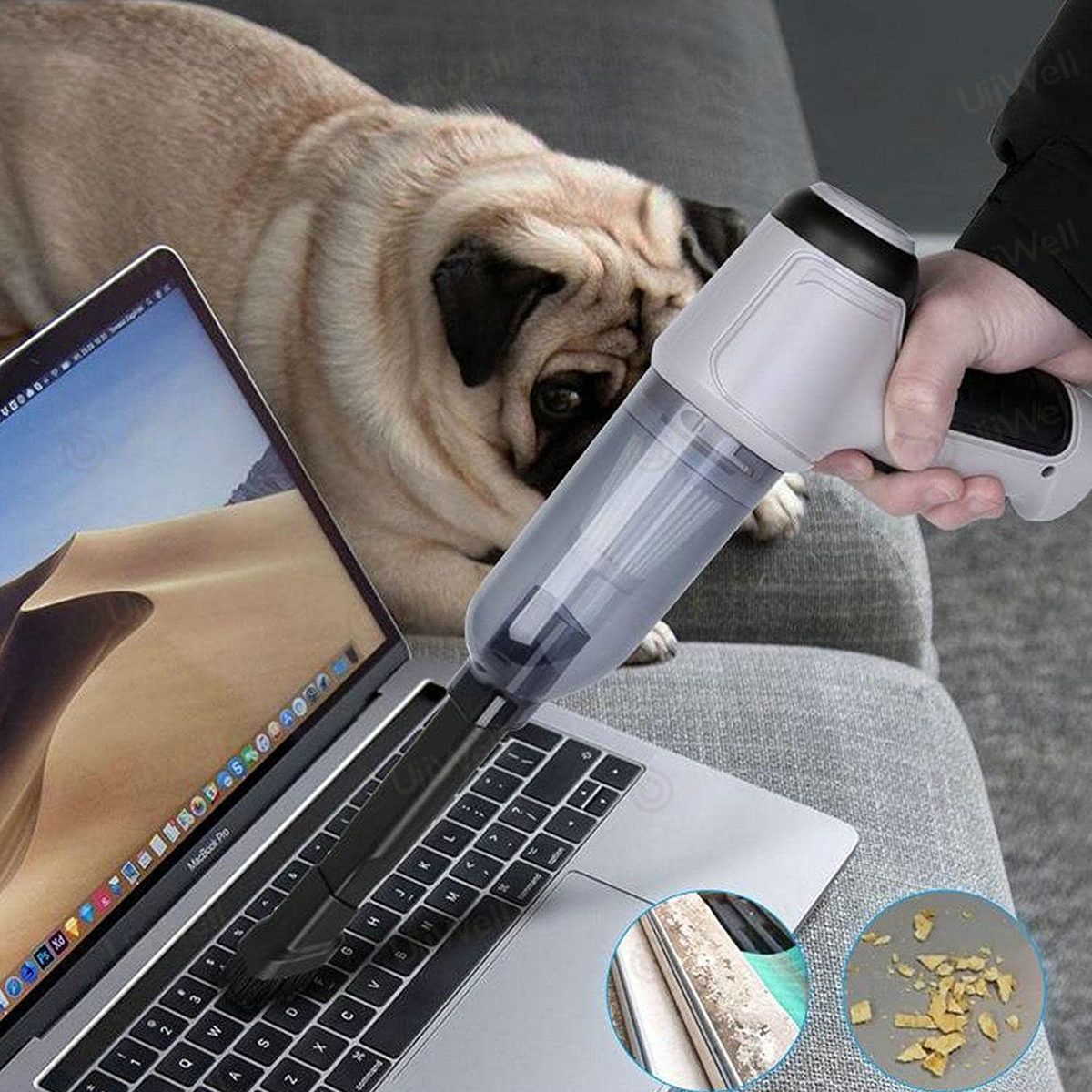 เครื่องดูดฝุ่นในรถ เครื่องดูดฝุ่นเล็ก เครื่องดูดฝุ่นแบบไร้สาย 150W แรงดูดทรงพลัง58000Pa ชาร์จแบต ...